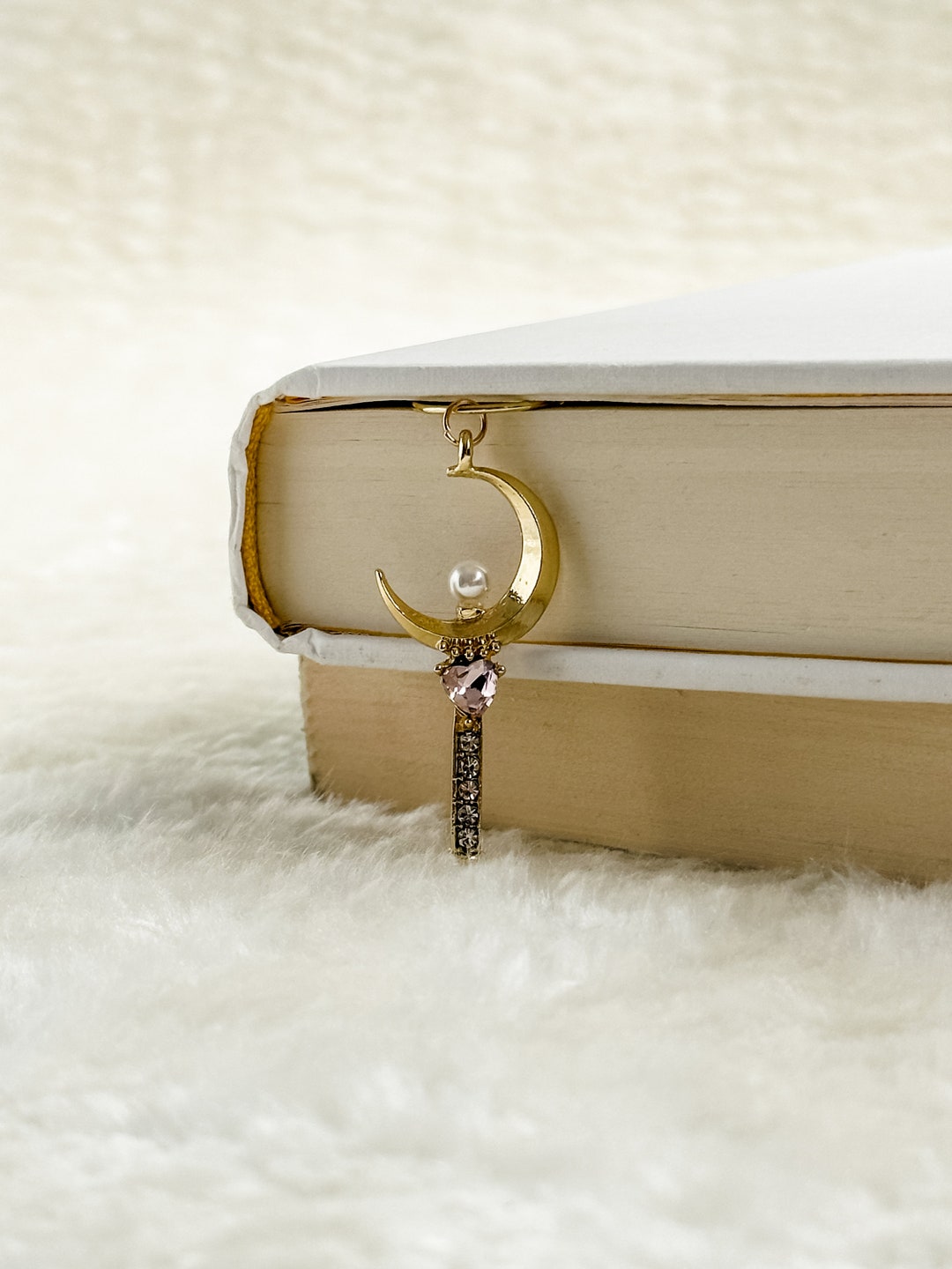 Moon Sceptre Charm Bookmark Paperclip, Fantasy Romance Charms, Bookmark ...