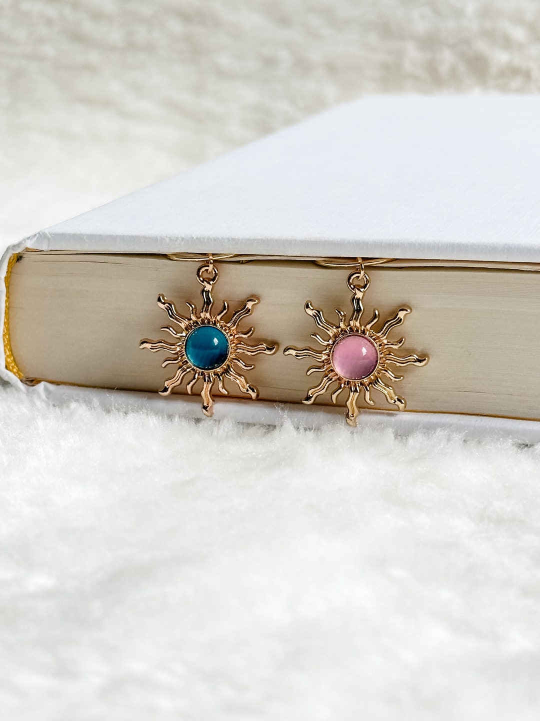 Gold Sun Charm Bookmark Paperclip, Unique Bookmark, Book Clip, Bookmark ...
