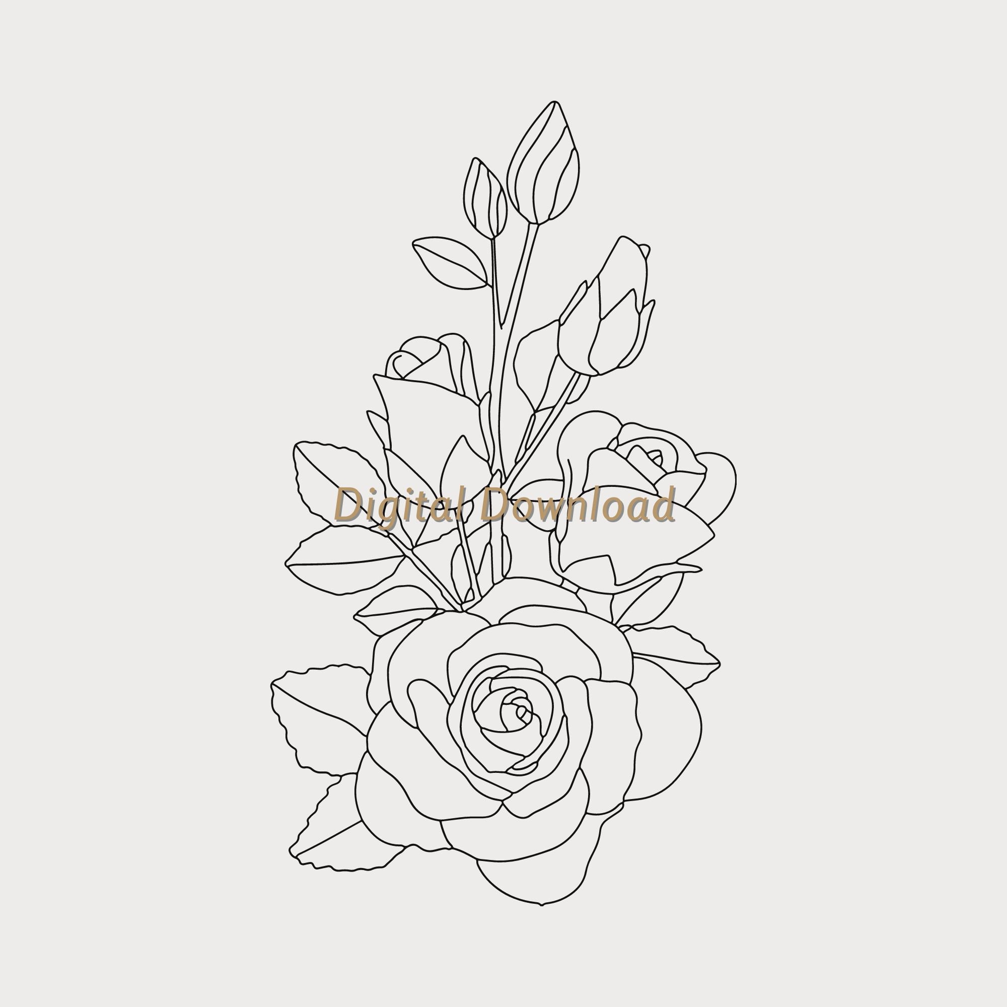 Rose Png Clip Art, Minimal Rose Png, White Rose Png, Rose Clipart ...