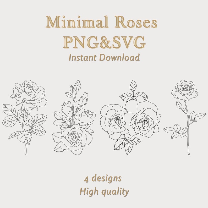 Rose Png Clip Art, Minimal Rose Png, White Rose Png, Rose Clipart ...