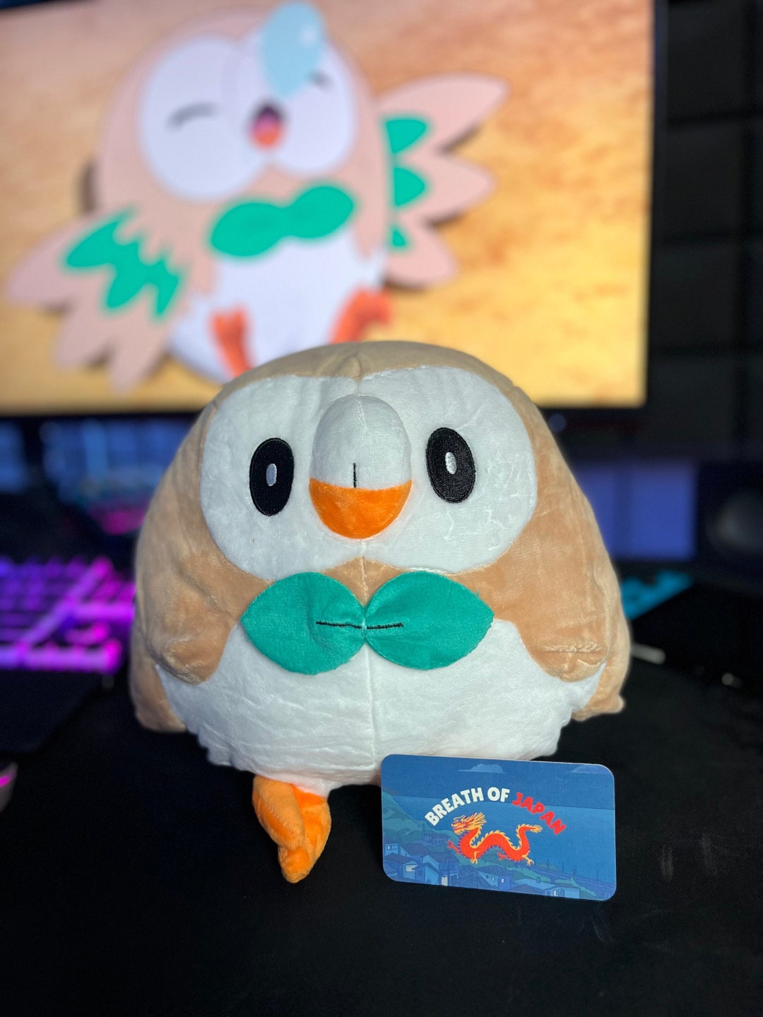 Pokemon Rowlet Plush Toys Cute Anime Plushie Pokemon Inspired Stuffed ...