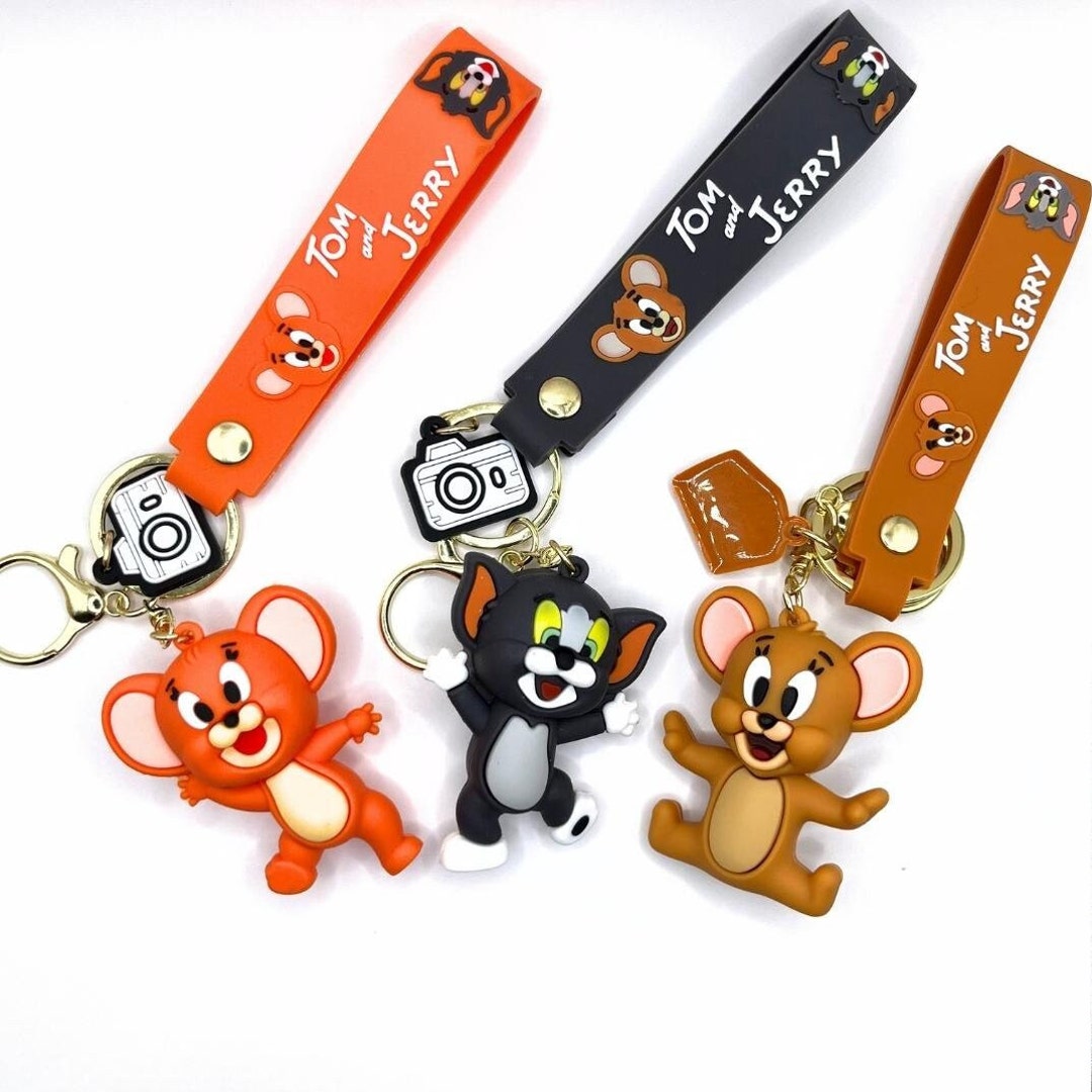 Cute Tom & Jerry Keychains PVC Action Figures Warner Brothers Keychains ...