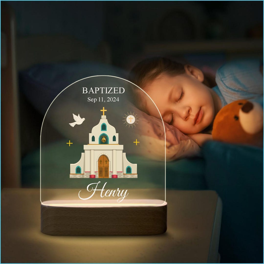 Catholic Night Lights for Kids, Baptism Gifts, Night Light for Baby ...
