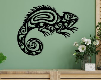 Chameleon Metal Wall Art - Etsy