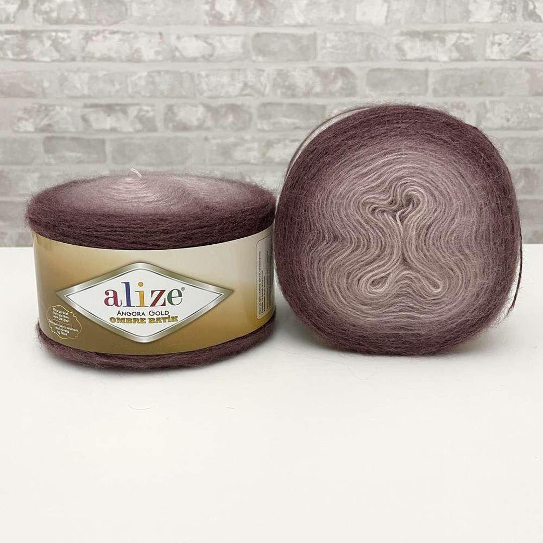 Alize Angora Gold Ombre Batik 150g-5.29 Oz, 825m-902yds Yarn Cakes Wool ...