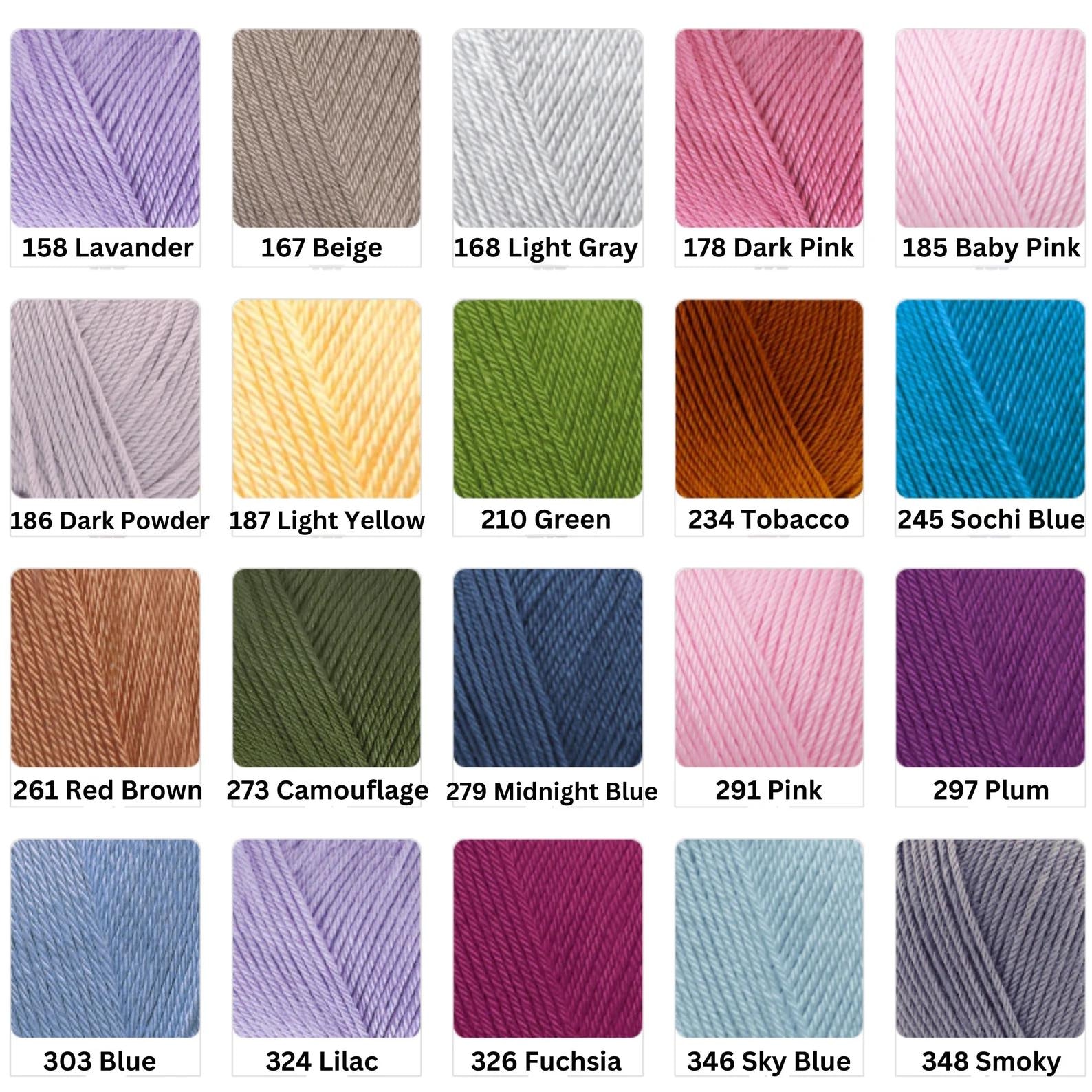 Alize Diva Yarn, 100 Gr. 350 Mt Baby Knitting Yarn, Crochet Summer ...