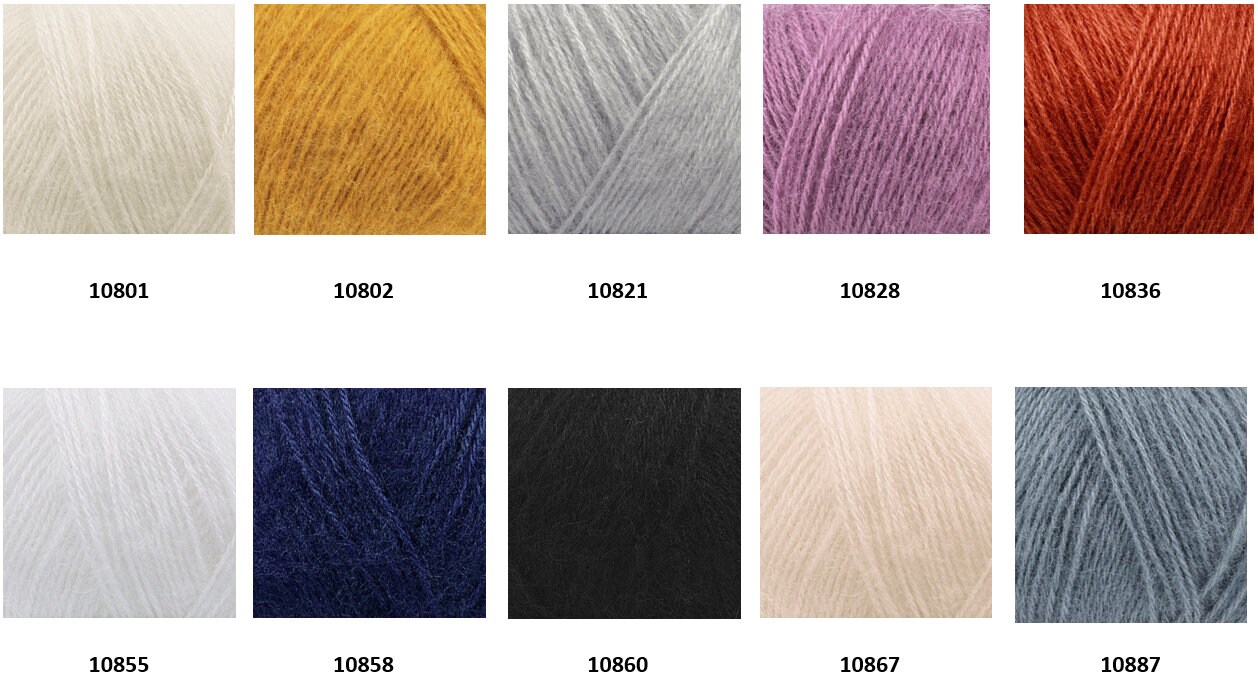 Troyarn Angora Love %20 Wool, 80 Acrylic Thread Crochet Lace Weight 1 ...