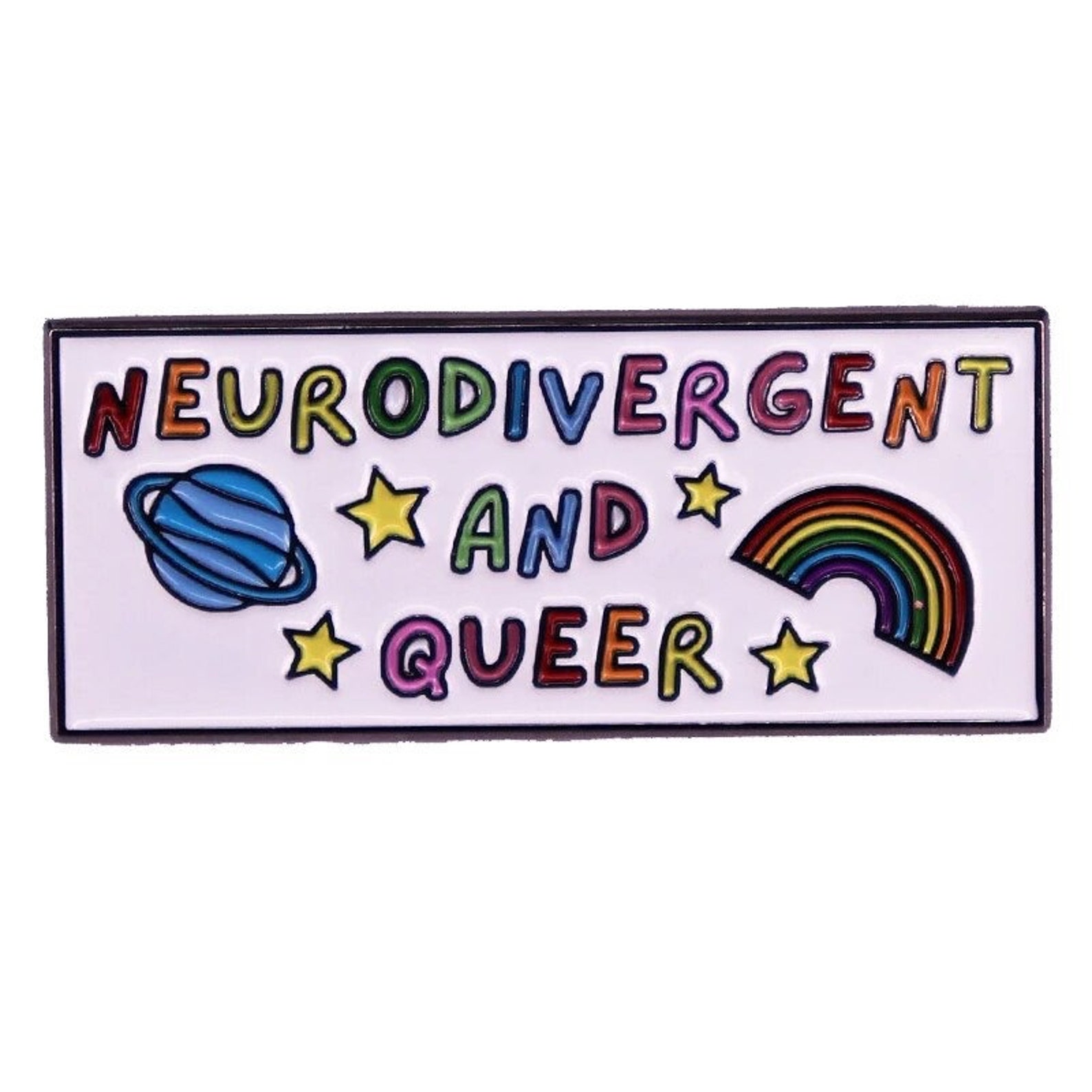 Queer Pin Neurodivergent Pin Lgbtq Pin Awareness Pin Rainbow Etsy