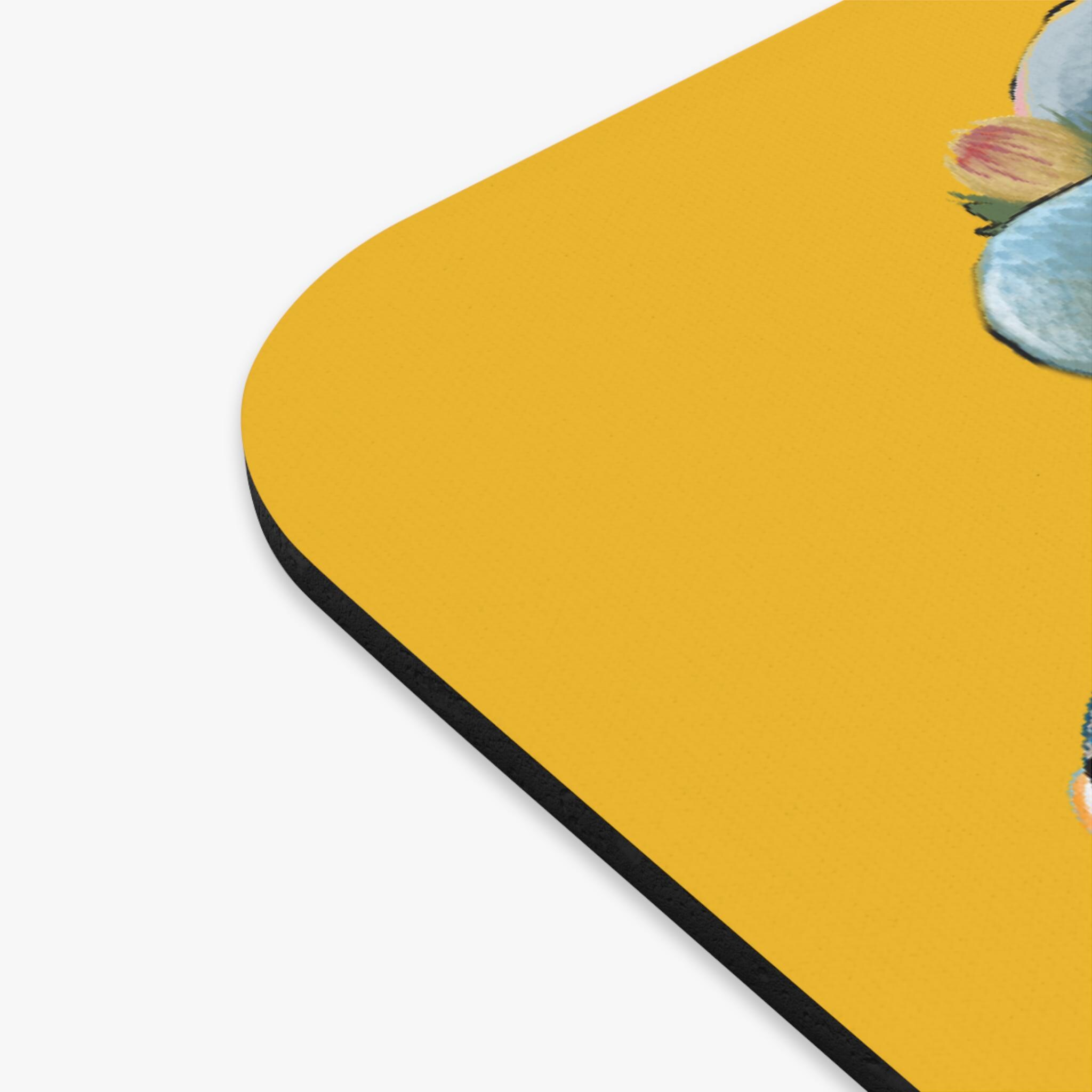 Cute Mouse Pad With Shroomy Bear Design enjoy the Nature Yellow Color ...
