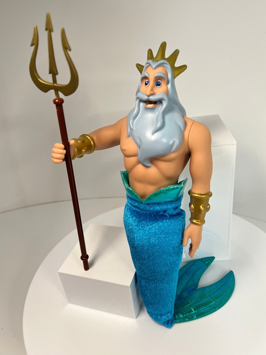 Disney the Little Mermaid King Triton Doll Rare - Etsy