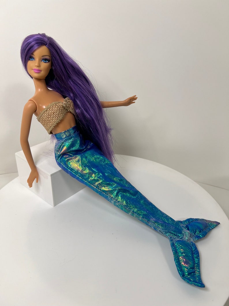 Barbie Doll Hairstatic Purple Hair Mermaid Etsy