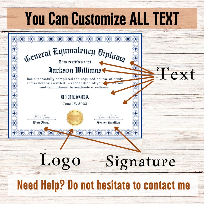 Fake Diploma Certificate Template, High School Diploma Templates ...