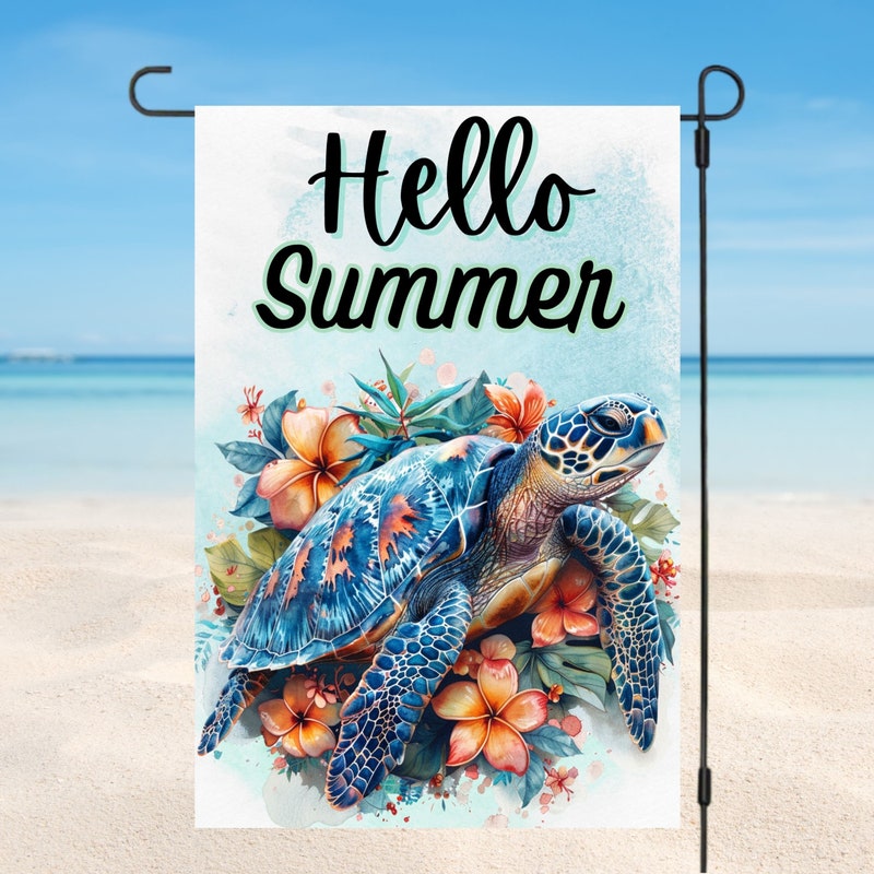 Sea Turtle Garden Flag - Etsy