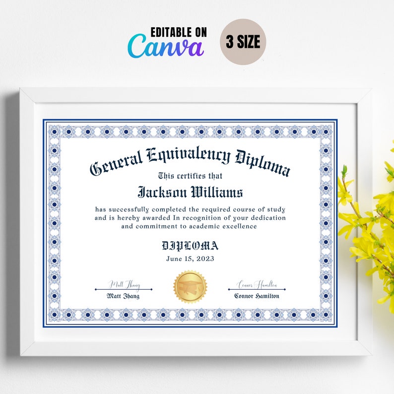 Fake Diploma Certificate Template, High School Diploma Templates ...
