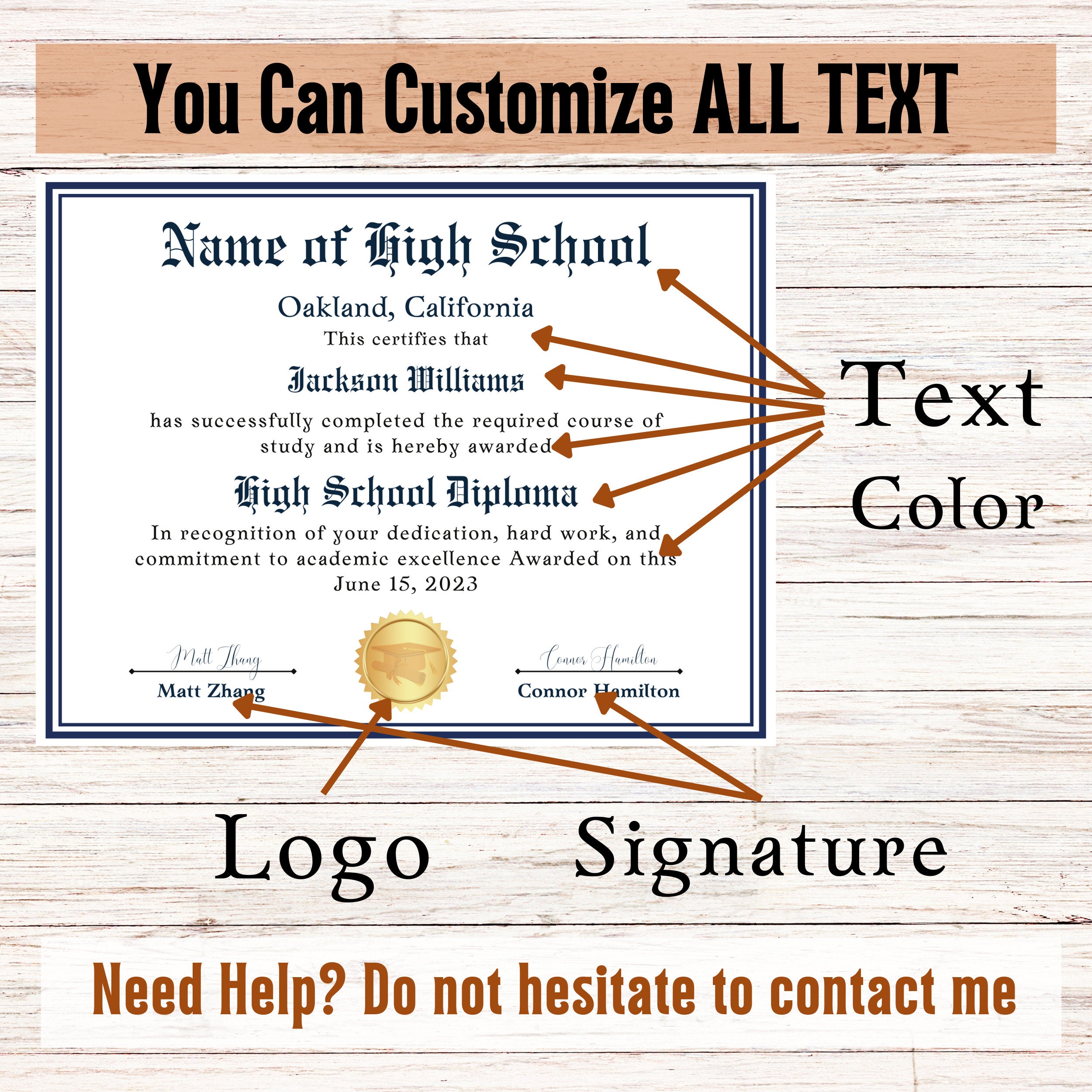 Homeschool Diploma Template Editable Fake Diploma Template - Etsy