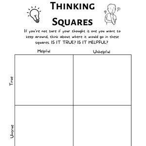 Thinking Squares Worksheet - Etsy