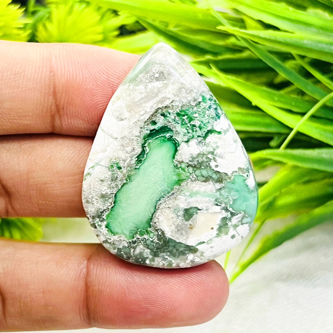 Natural Variscite Gemstone Pear Variscite Cabochon Green Top Quality ...