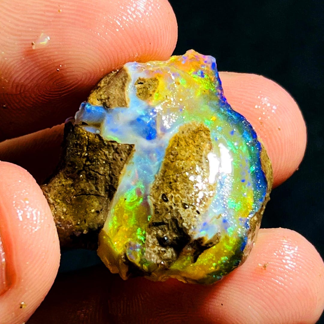 Natural Ethiopian Opal Rough Multi Fire Loose Gemstone Oil Opal Rough ...
