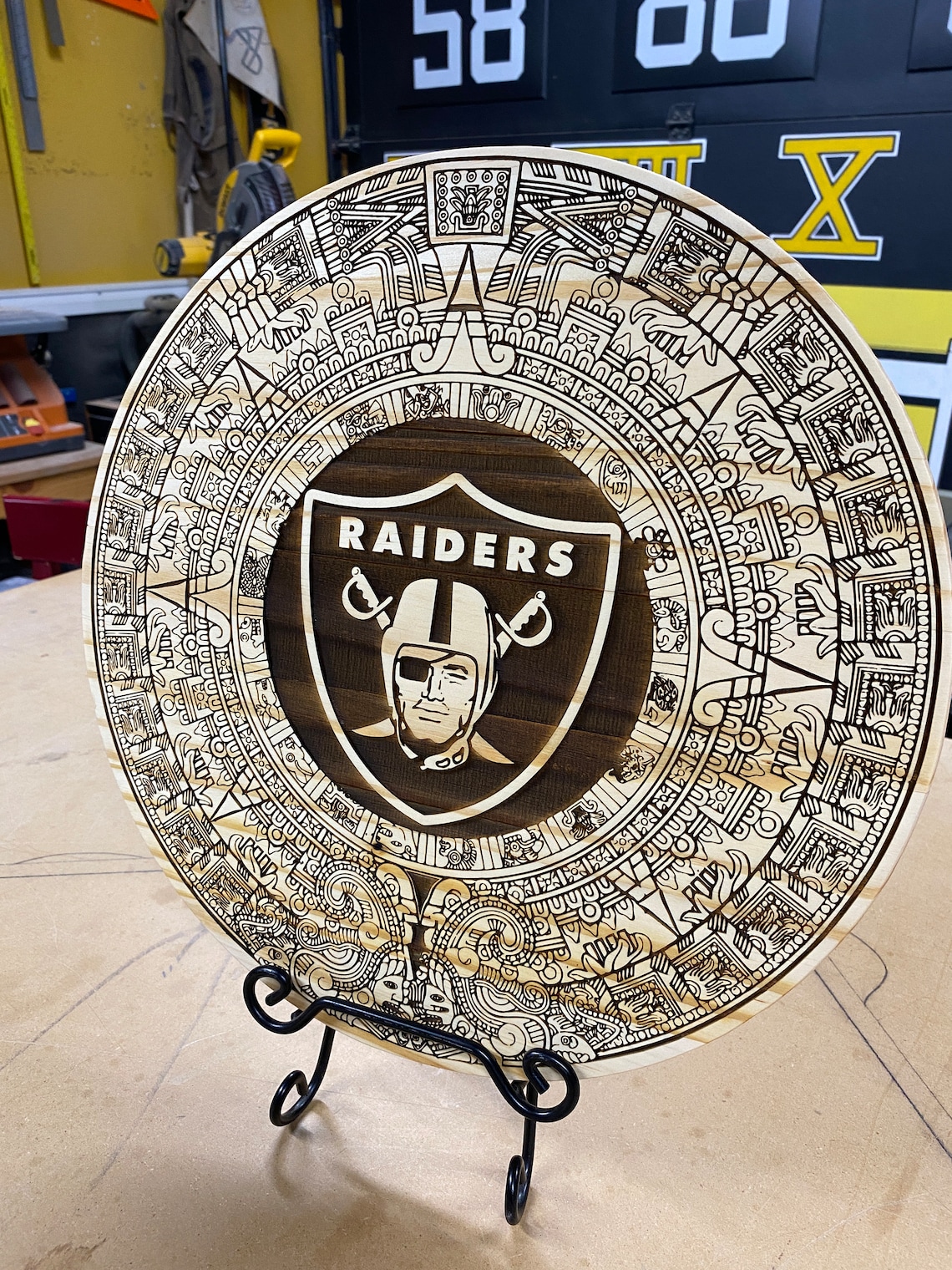 Raiders Aztec Calendar - Etsy