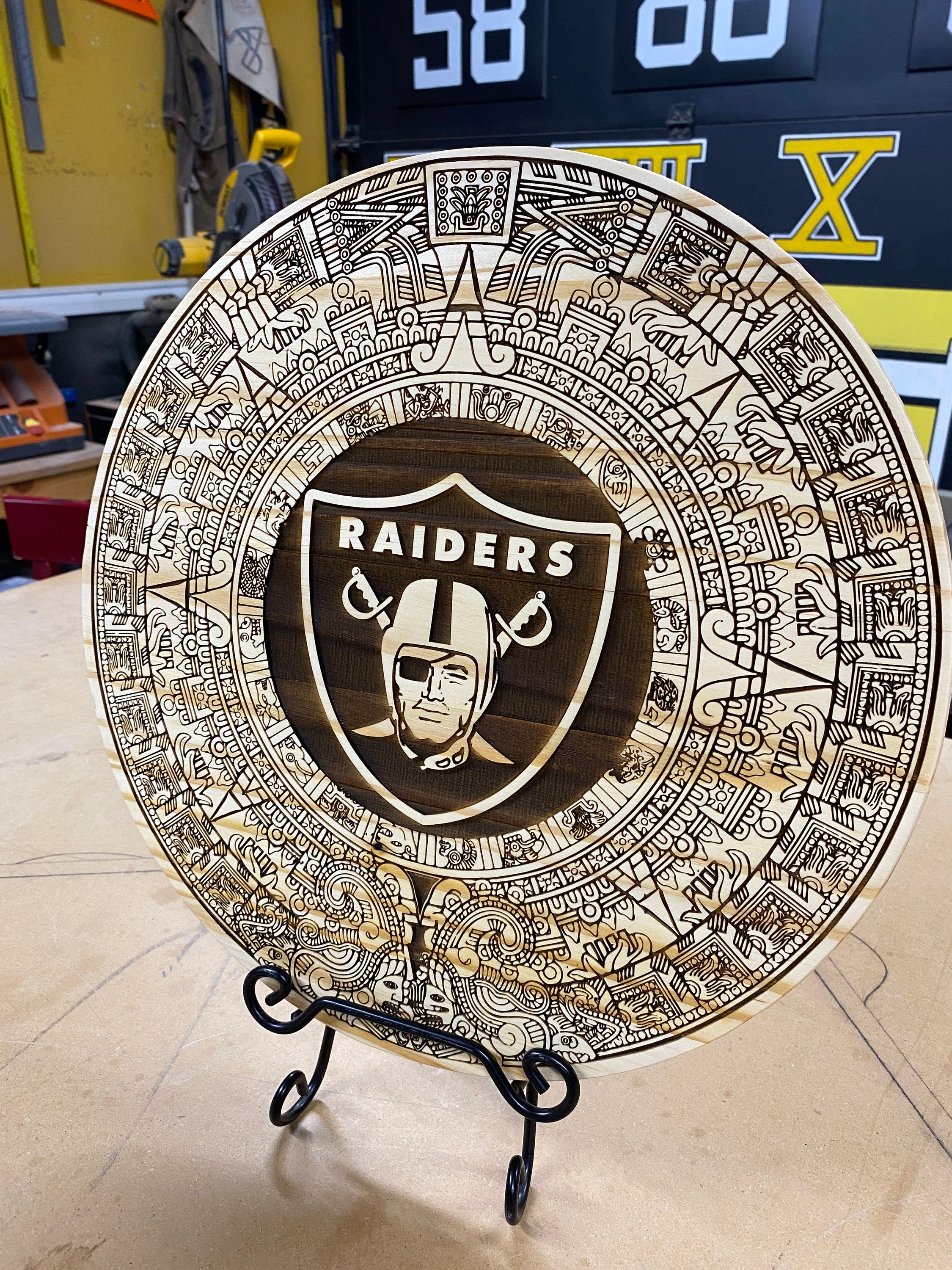 Raiders Aztec Calendar - Etsy