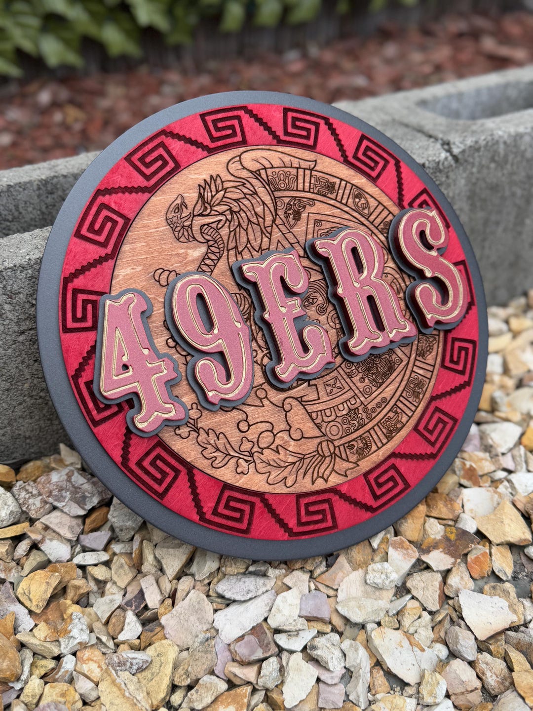 12” 49ers Font on Aztec Calendar - Etsy