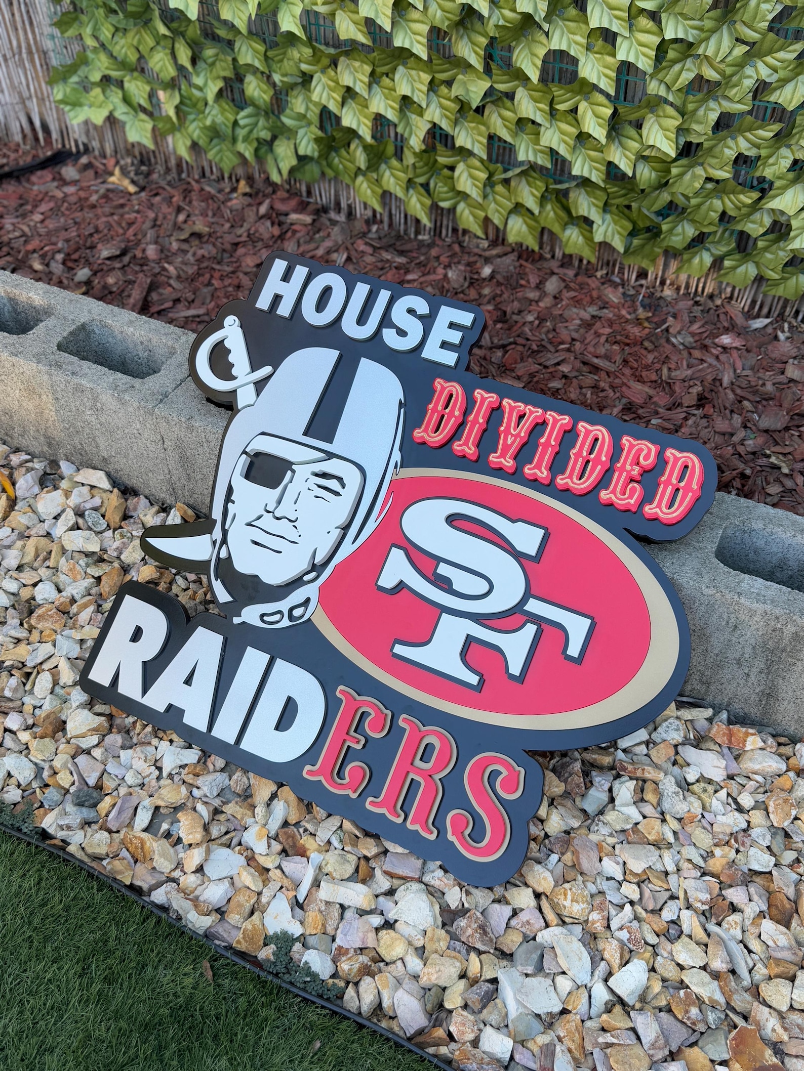 House Divided Raider’s and 49ers - Etsy