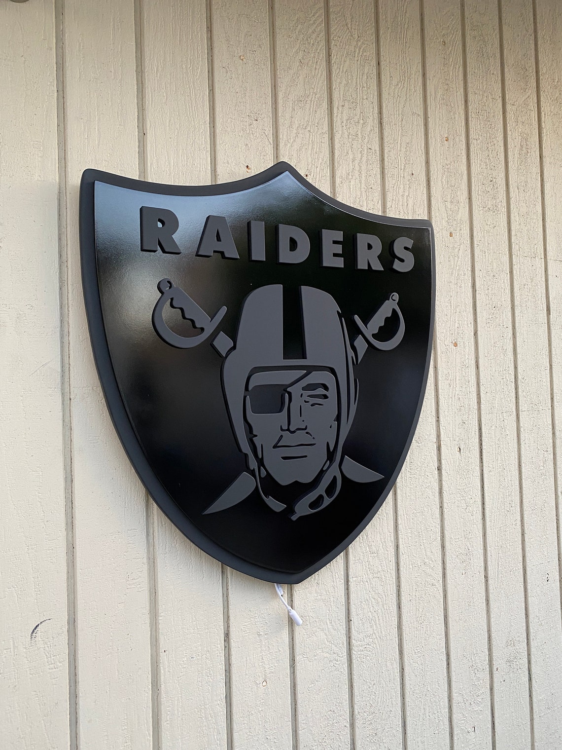 Raiders Blacked Out Led Sign - Etsy