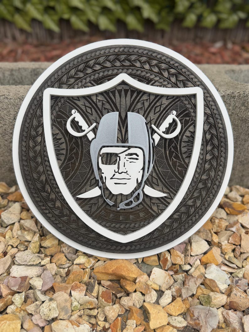 12” Raiders Logo With Polynesian Design - Etsy