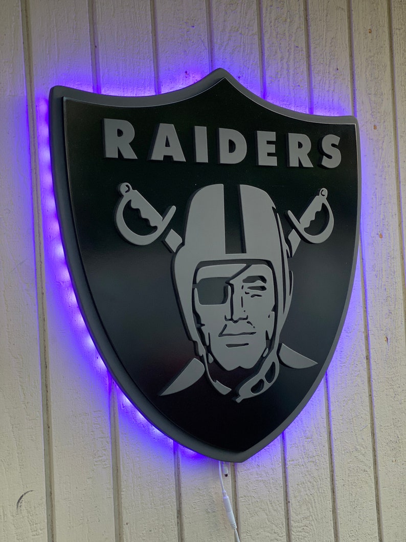 Raiders Blacked Out Led Sign - Etsy