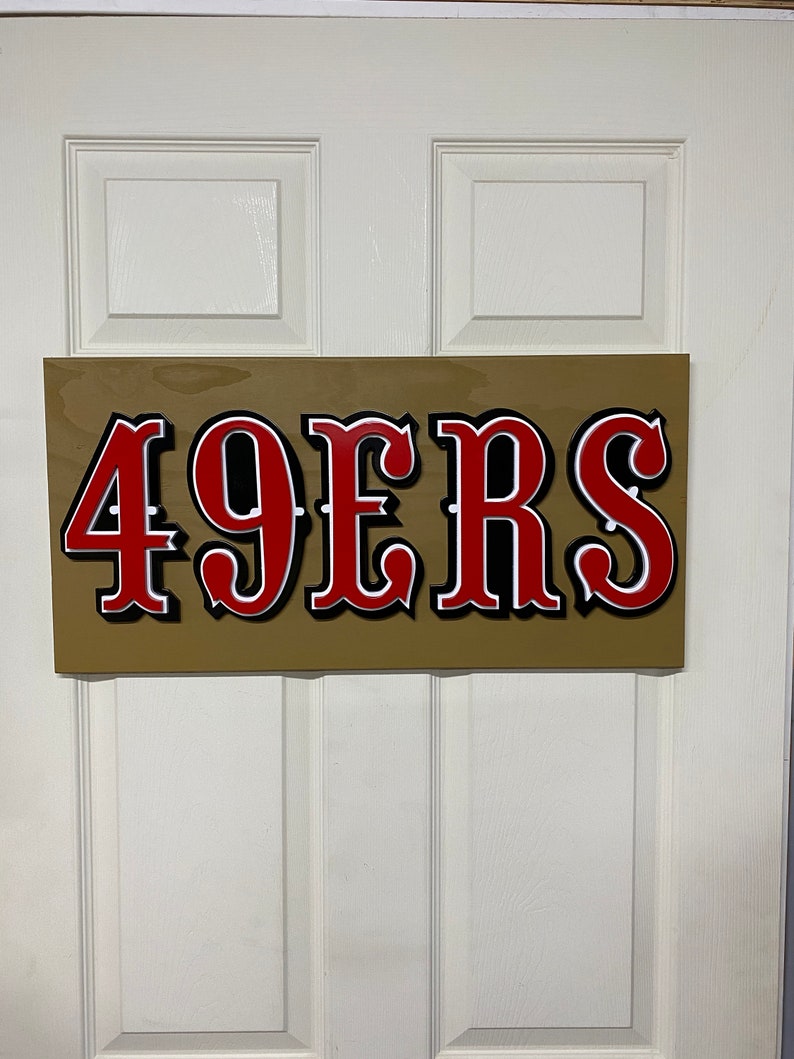 49ers Wall Sign: 3D Wood & MDF. - Etsy