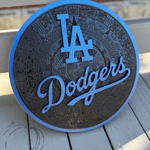12” LA Dodger’s Logo on Aztec Calendar - Etsy