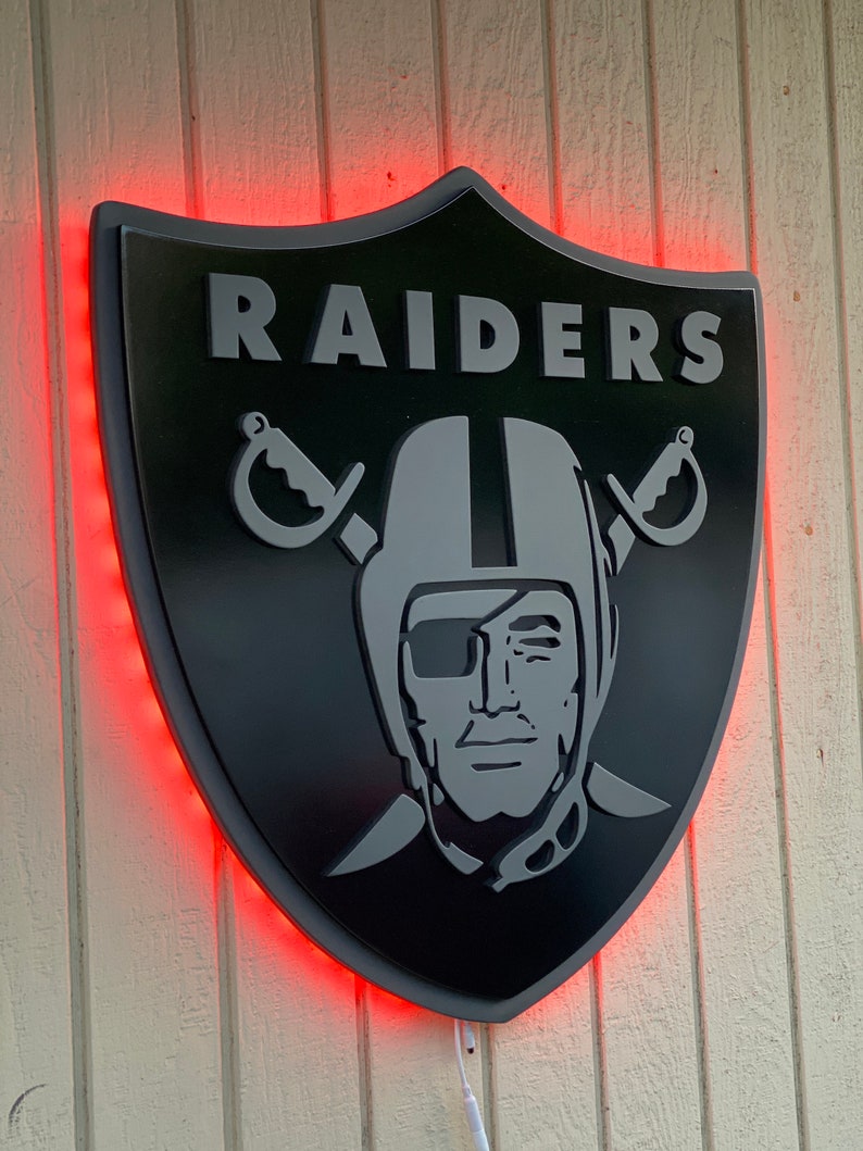 Raiders Blacked Out Led Sign - Etsy