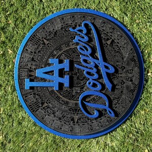 12” LA Dodger’s Logo on Aztec Calendar - Etsy