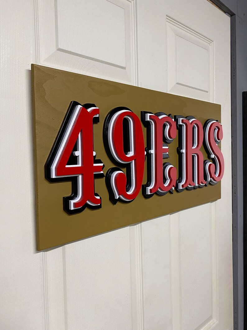 49ers Wall Sign: 3D Wood & MDF. - Etsy