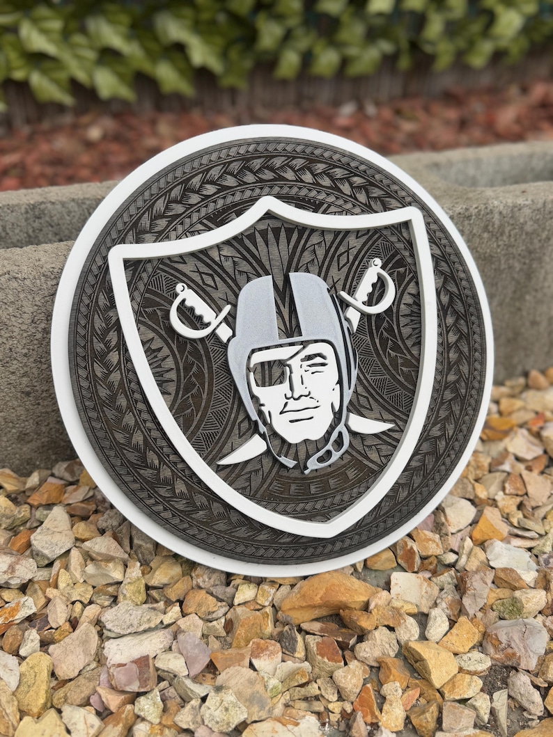 12” Raiders Logo With Polynesian Design - Etsy