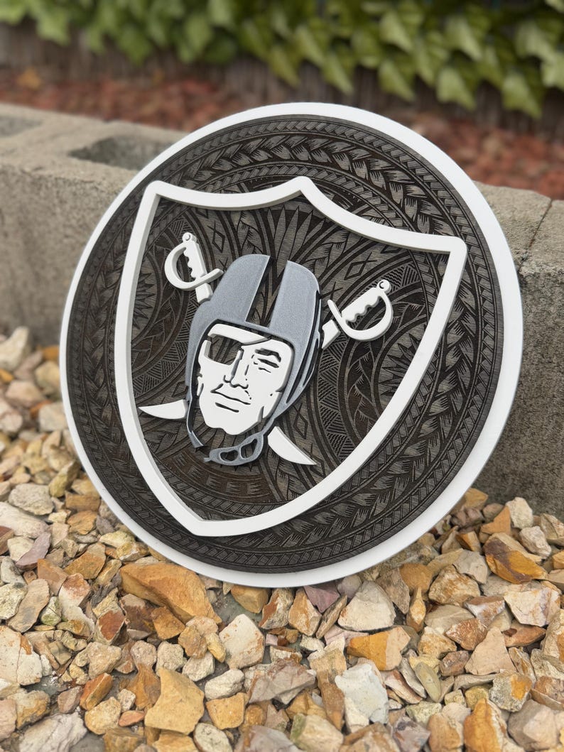 12” Raiders Logo With Polynesian Design - Etsy