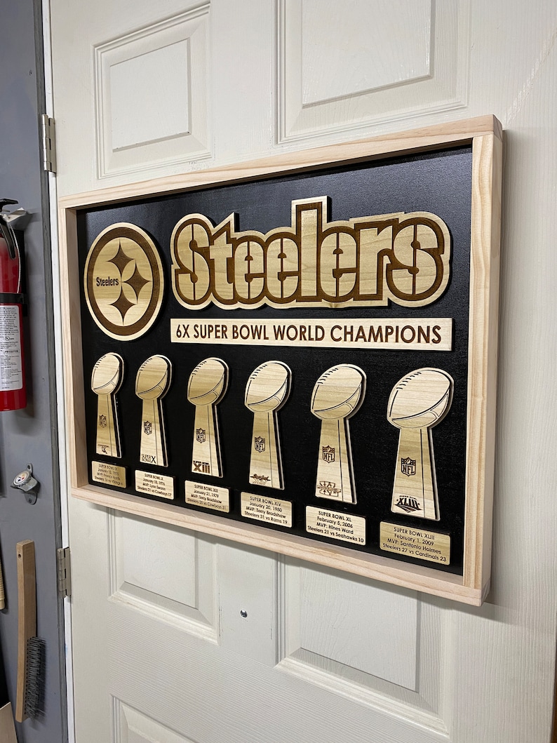 Pittsburgh Steelers Super Bowl Trophy Sign - Etsy