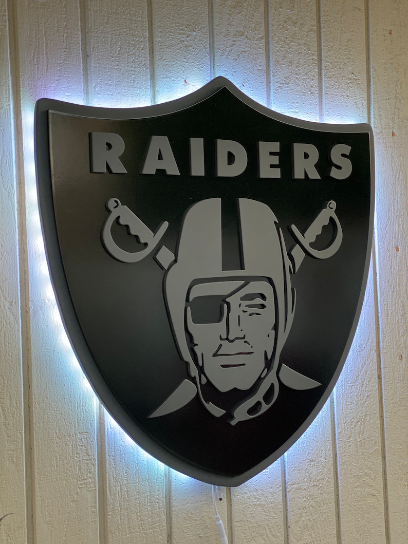 Raiders Blacked Out Led Sign - Etsy