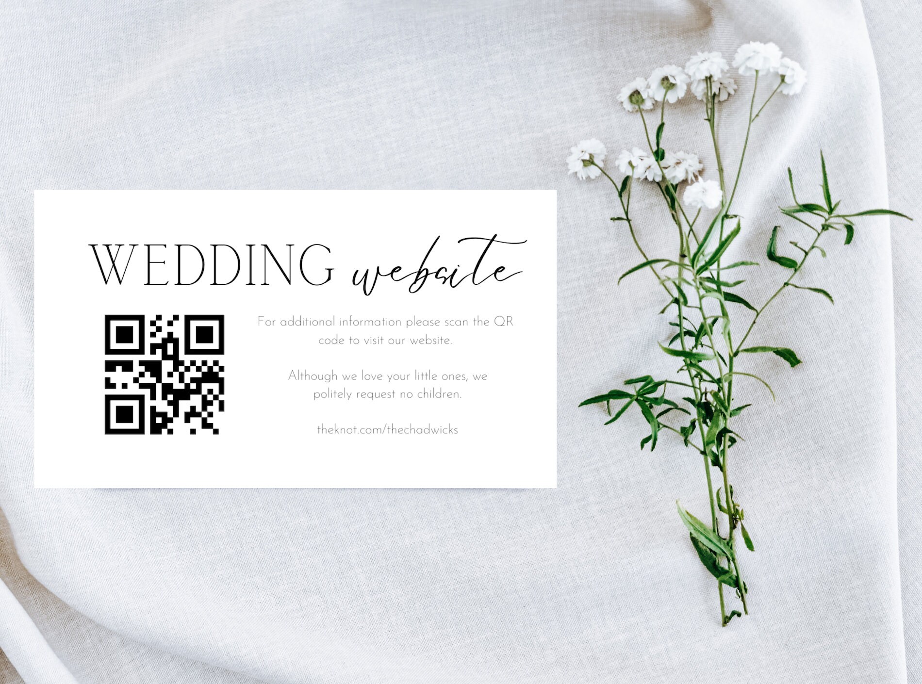 Wedding Website Template Card QR Scan Template for Wedding Website the ...