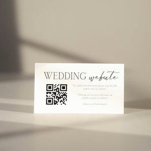 Wedding Website Template Card QR Scan Template for Wedding Website the ...