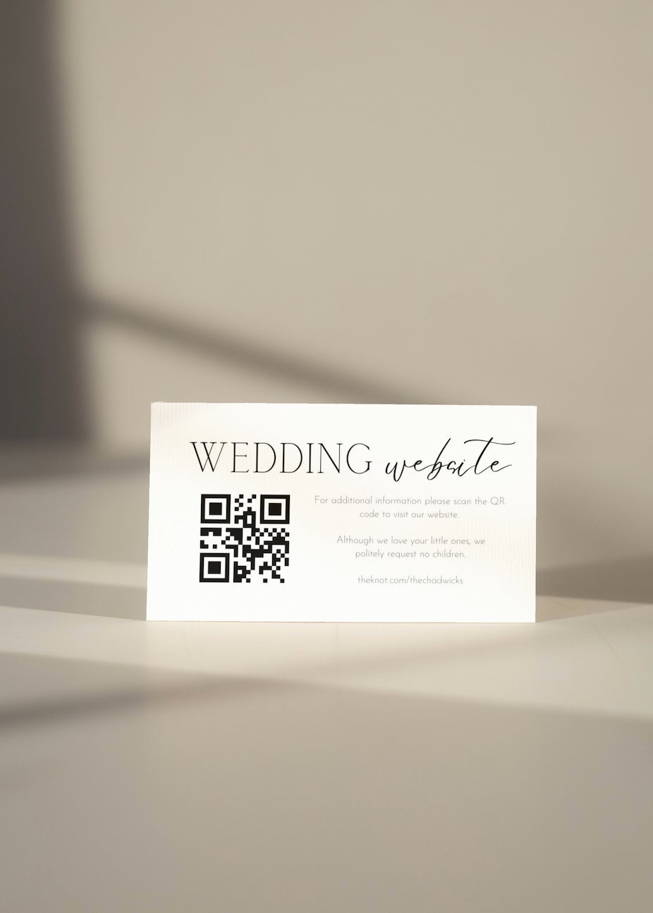 Wedding Website Template Card QR Scan Template for Wedding Website the ...