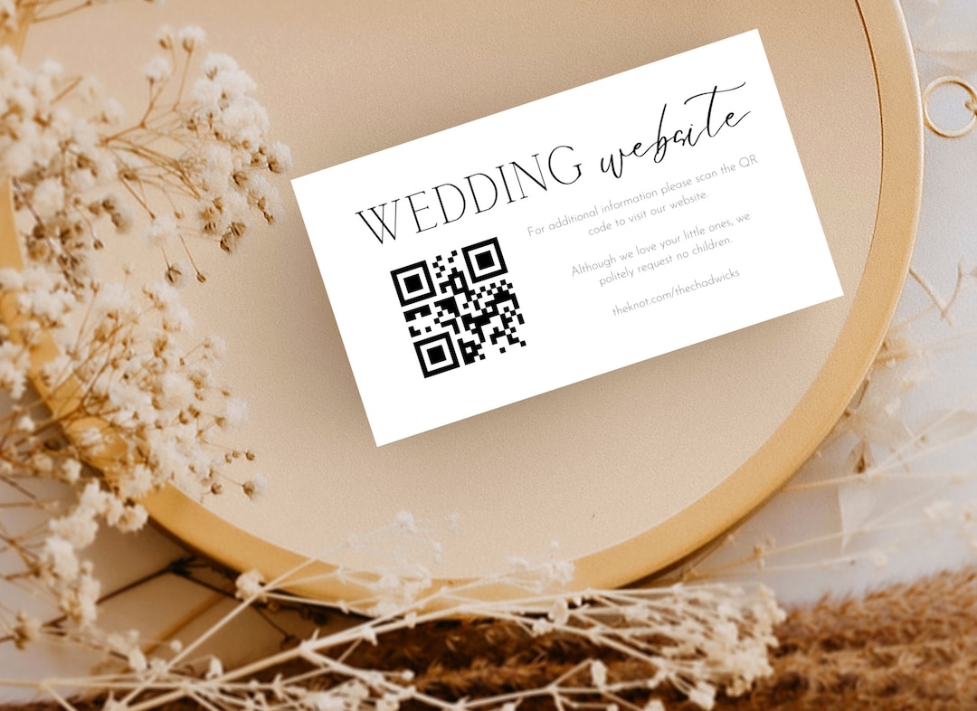 Wedding Website Template Card QR Scan Template for Wedding Website the ...