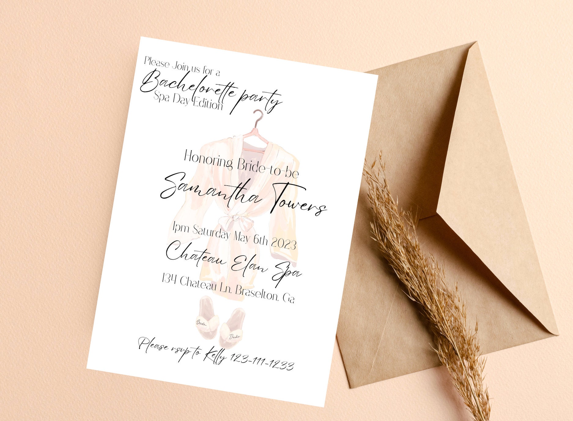 Spa Bachelorette Bachelorette Party Invite Spa Party Invite - Etsy
