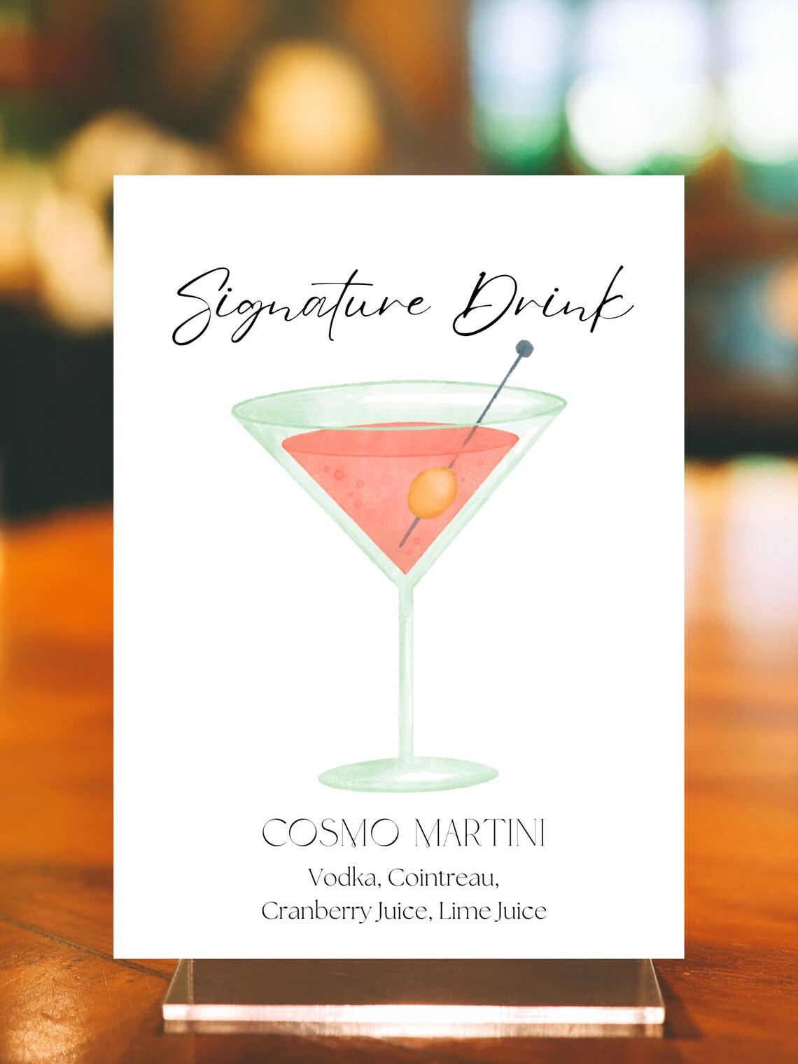 Signature Drink Template Printable Signature Drink Sign Signature Drink ...