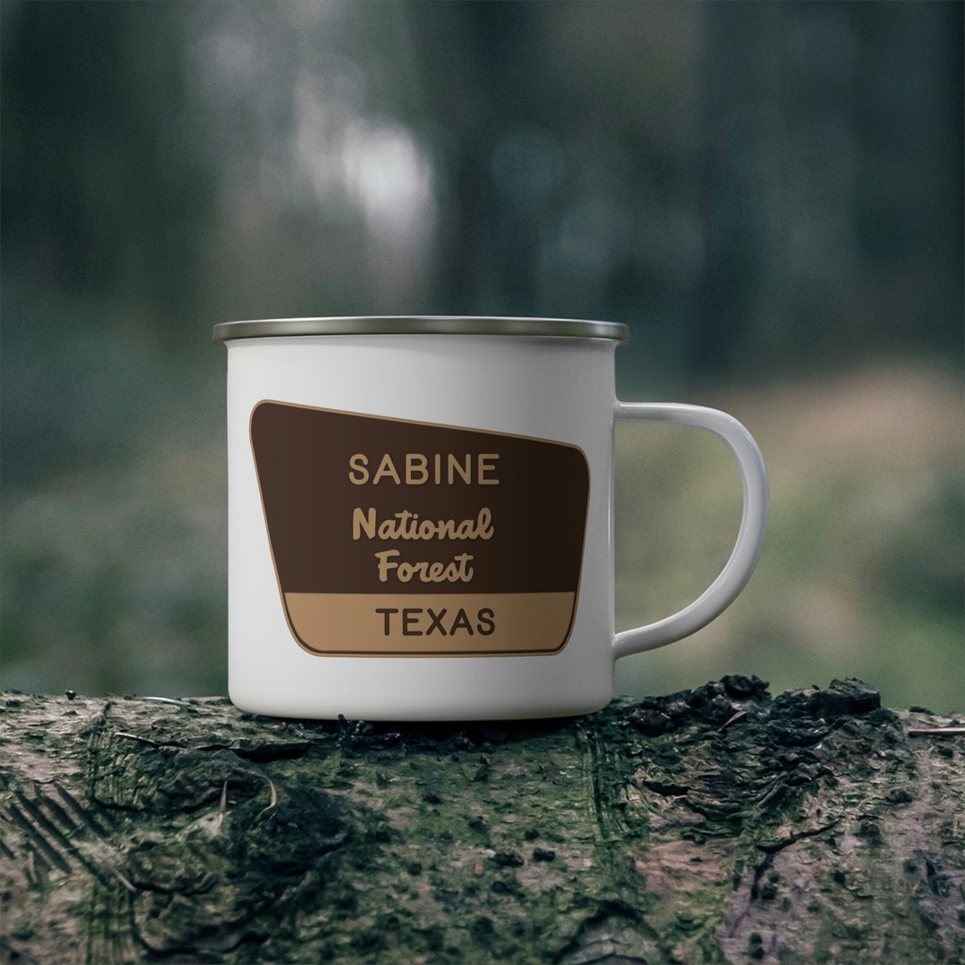 Sabine National Forest Sign Stainless Steel Enamel Camping Cup Travel ...