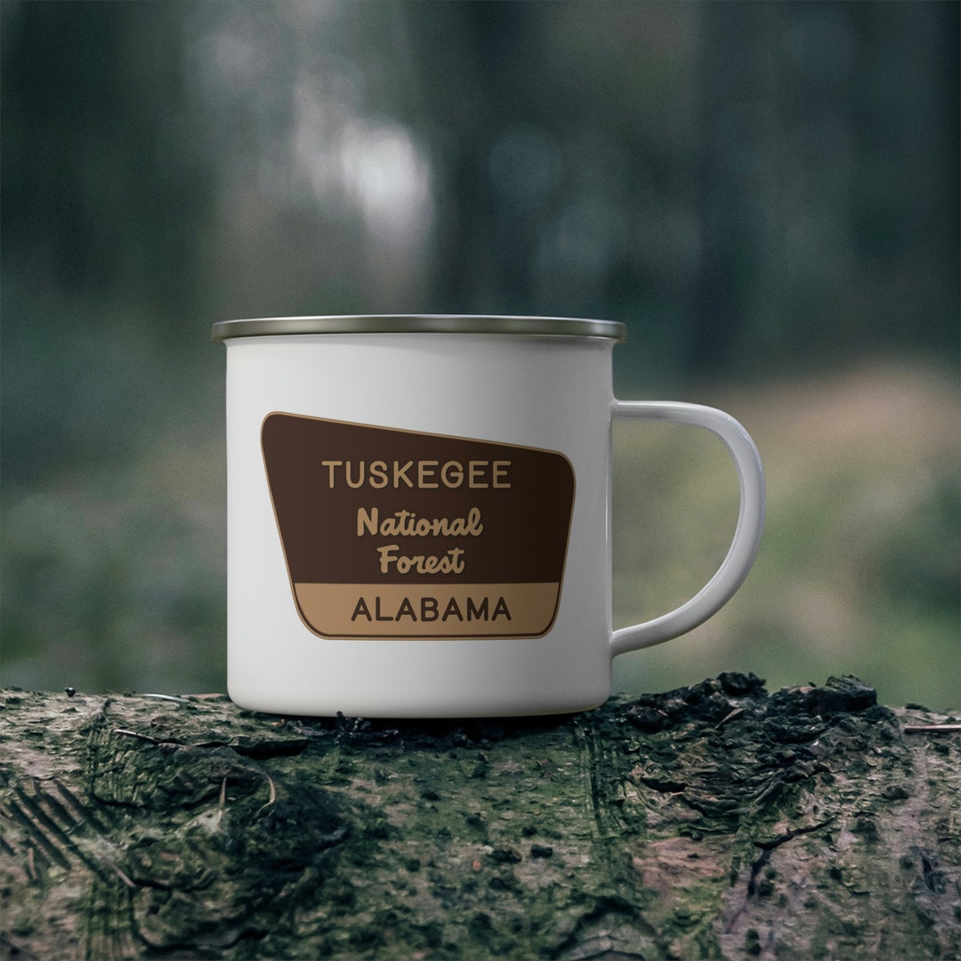 Tuskegee National Forest Sign Stainless Steel Enamel Camping Cup Travel ...