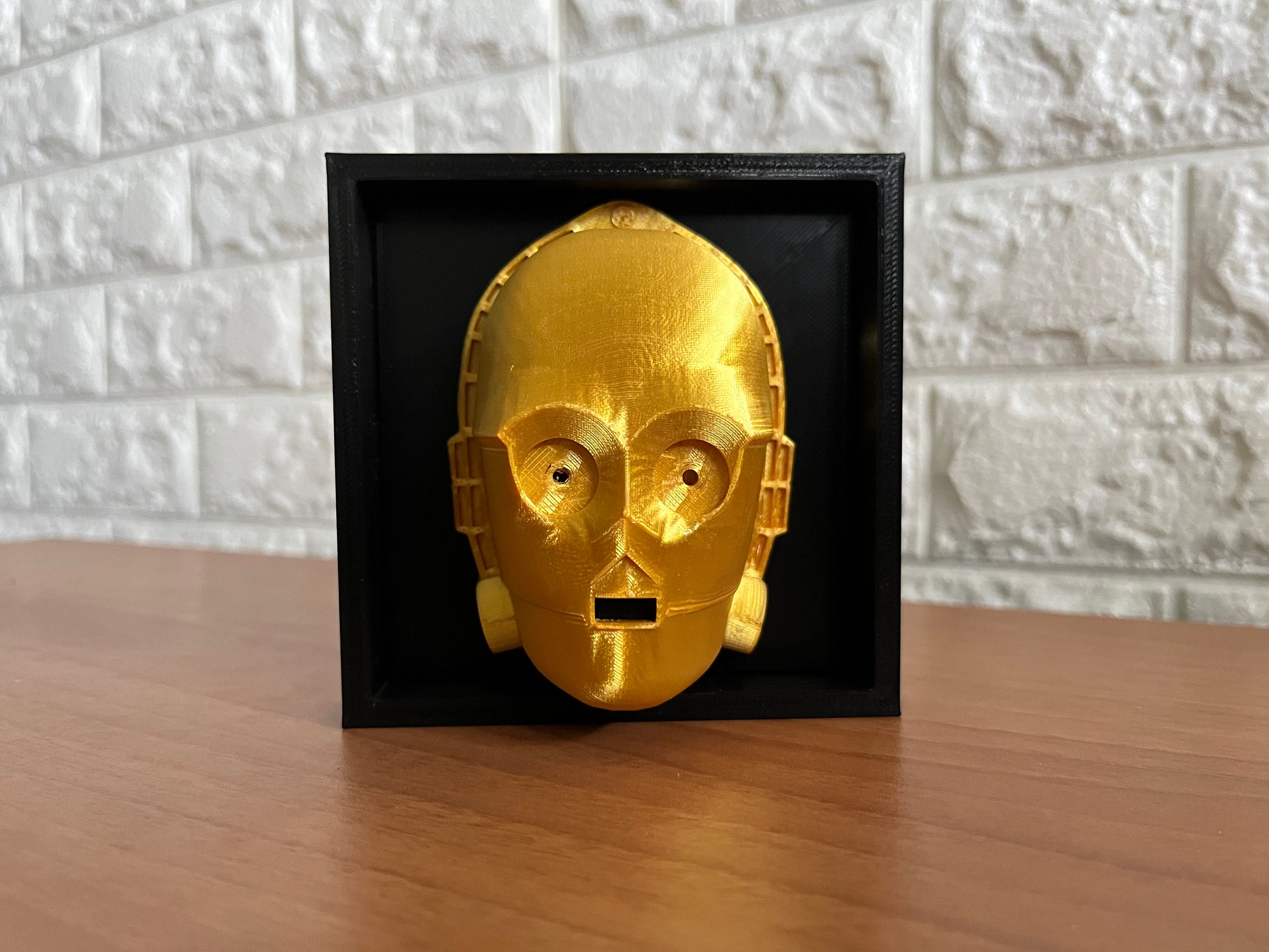 C3PO Face From the Star Wars Saga Picture to Hang Printed in 3D - Etsy