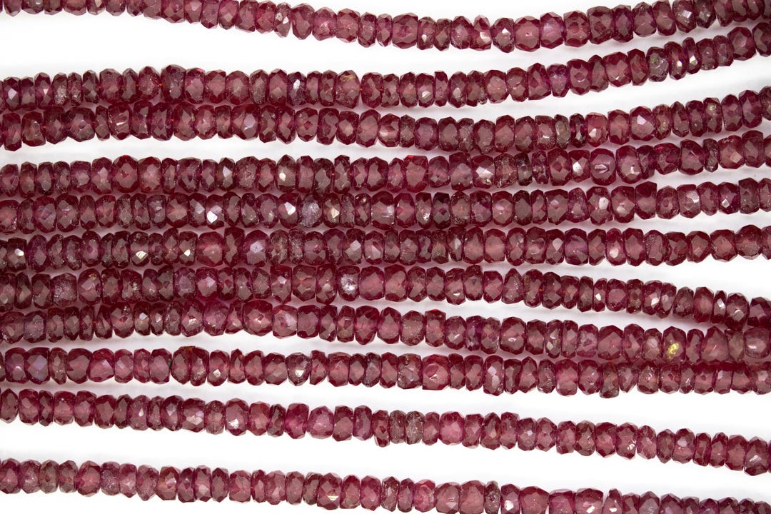 Natural Organic AA Ruby Beads Red Color Natural Gemstone Hand-faceted ...