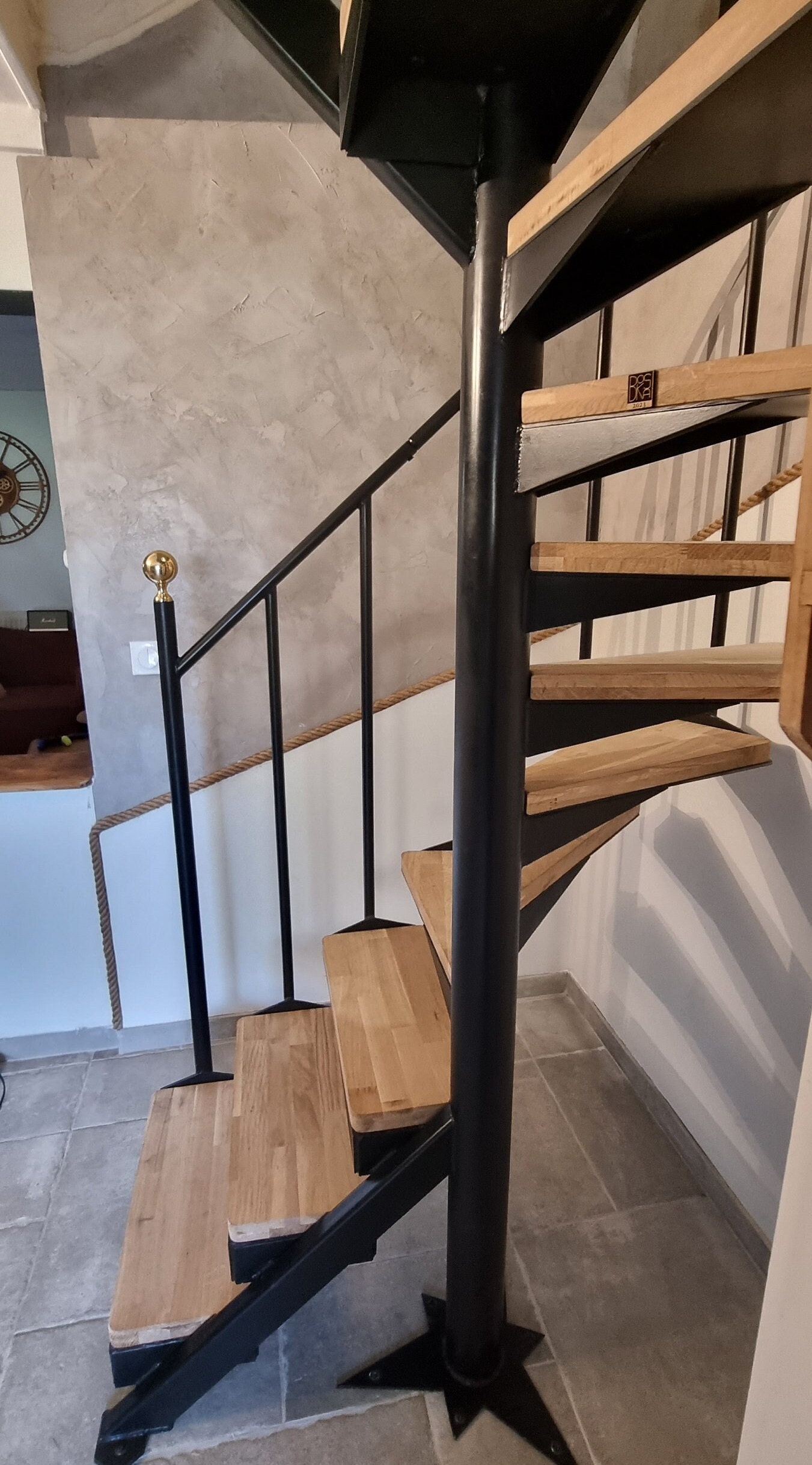 Escalier en colimaçon en fer forgé - Etsy France