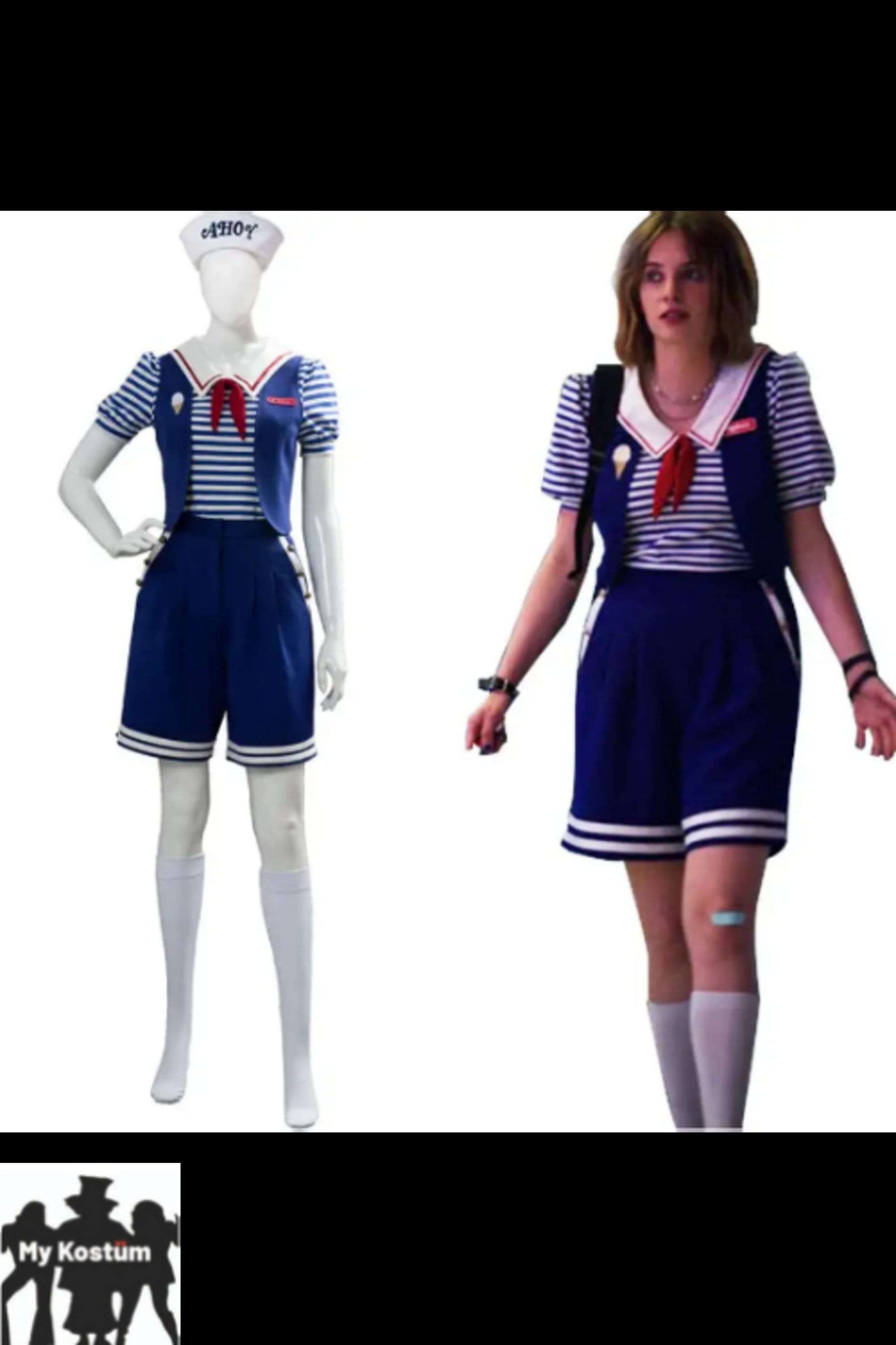 Stranger Things Ice Cream Shop Costume Ice Cream Shop Navy - Etsy